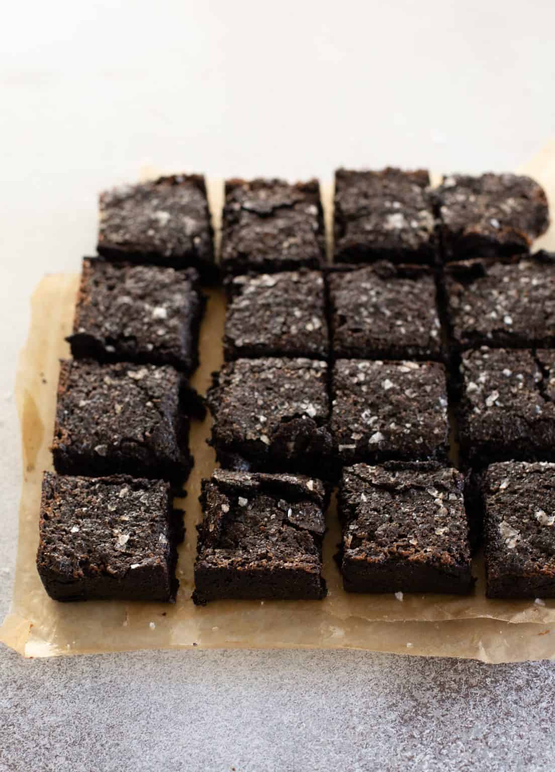 Fudgy Sea Salt Brownies - The Baker Chick