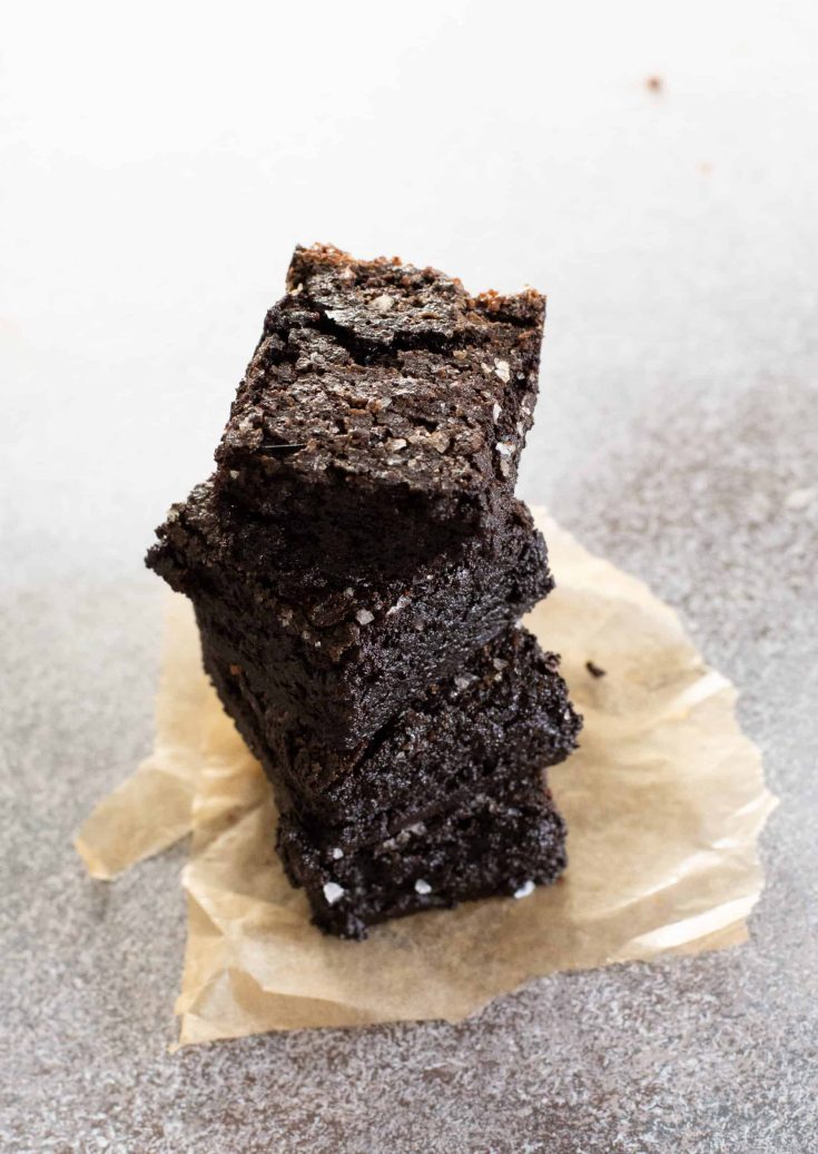 Fudgy Sea Salt Brownies - The Baker Chick