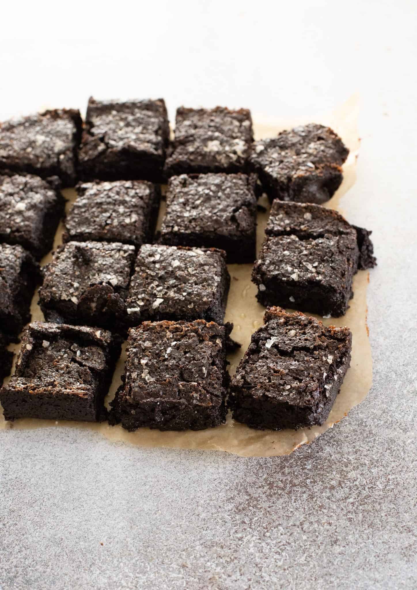 Fudgy Sea Salt Brownies - The Baker Chick