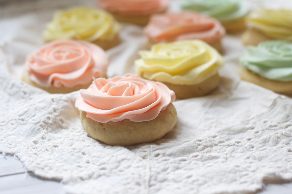 Pastel “Rose” Sugar Cookies