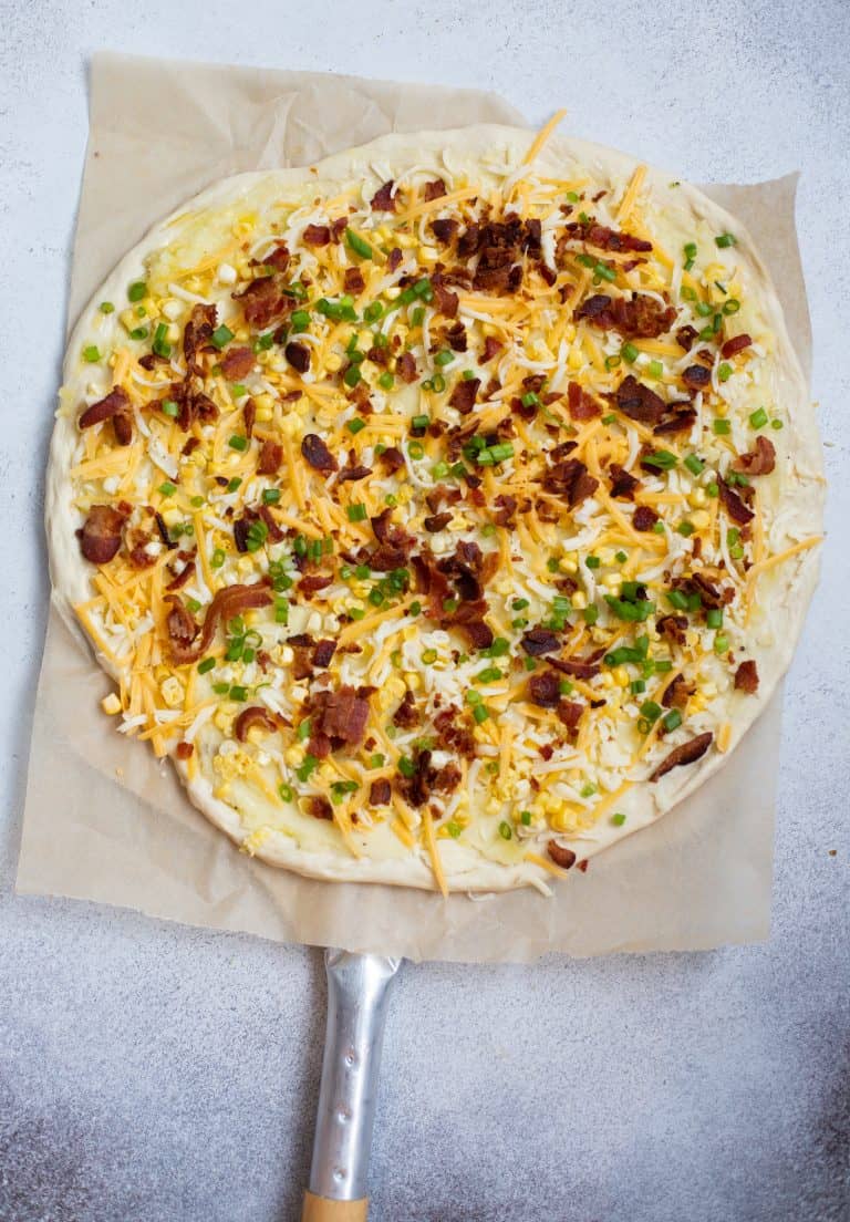 Mashed Potato Pizza - The Baker Chick