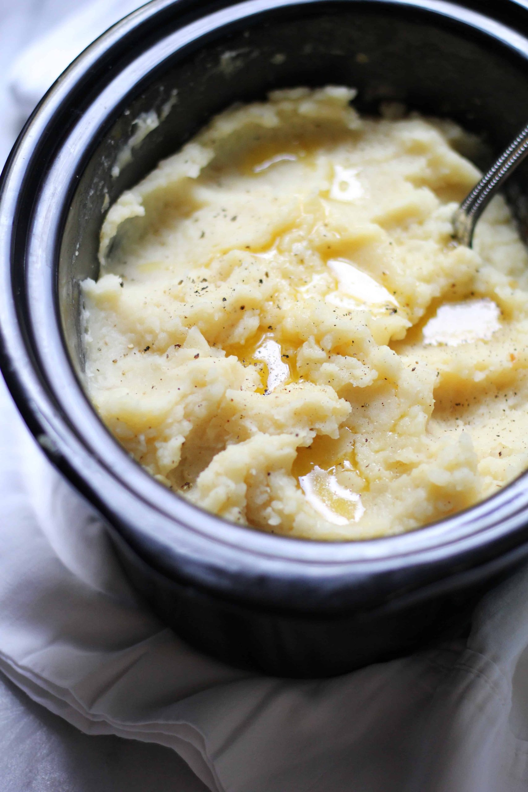 Slow Cooker Mashed Potatoes - The Baker Chick