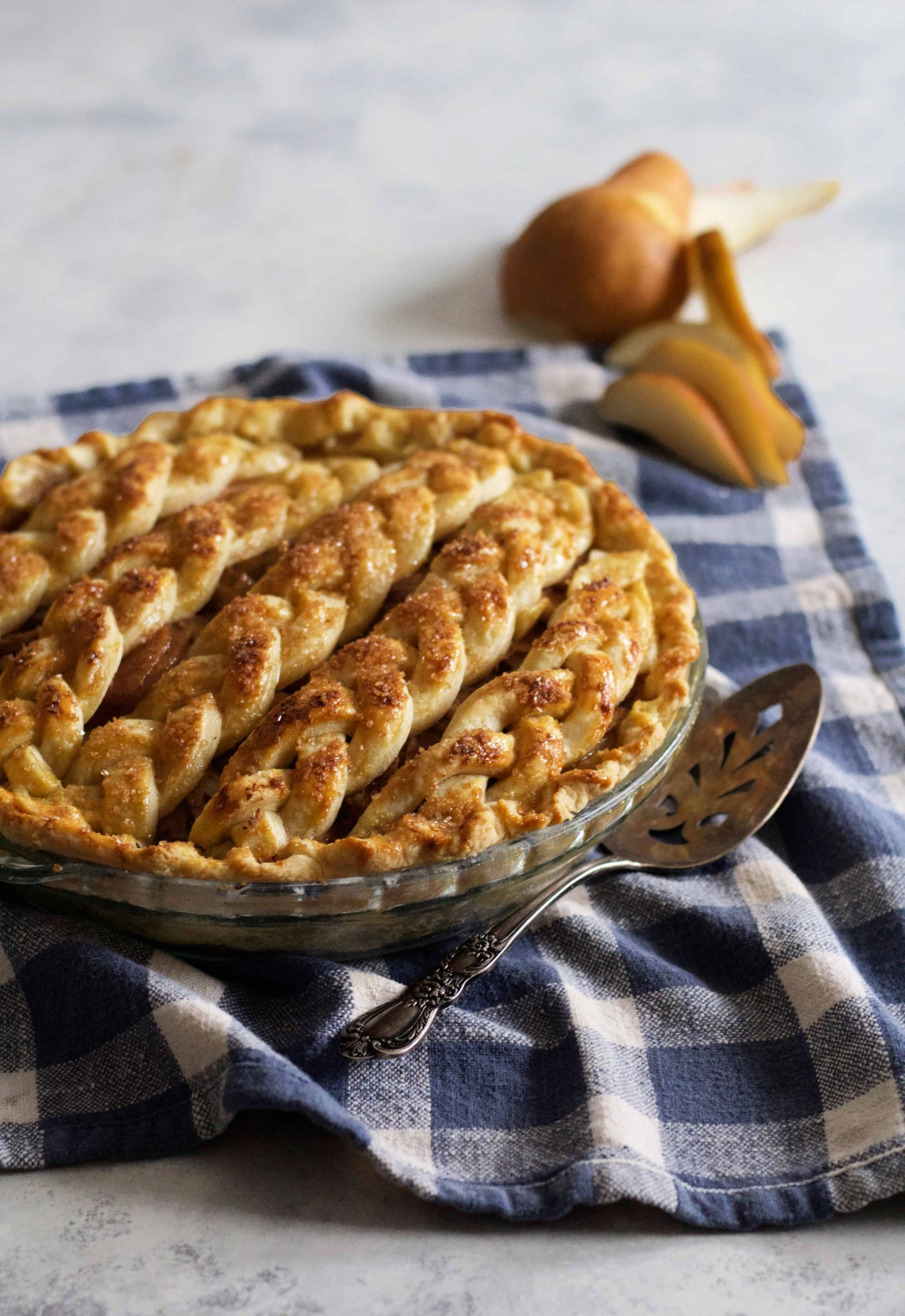 Spiced Pear Pie - The Baker Chick