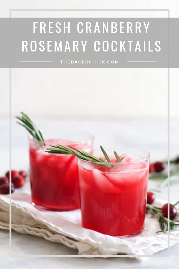 Cranberry Rosemary Cocktail - The Baker Chick