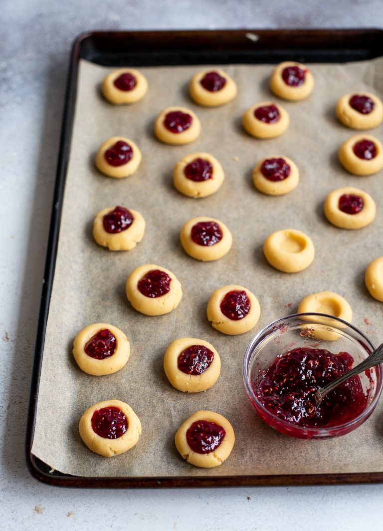 Thumbprint Cookies with Icing - The Baker Chick