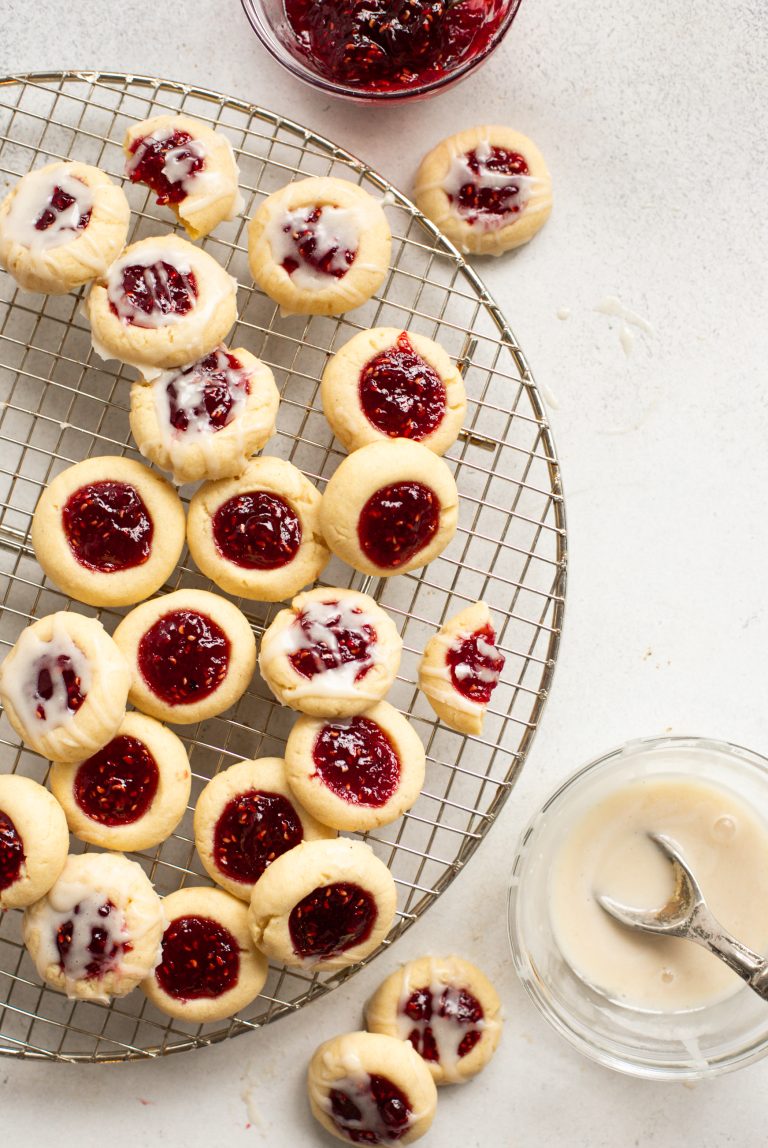 Thumbprint Cookies with Icing - The Baker Chick