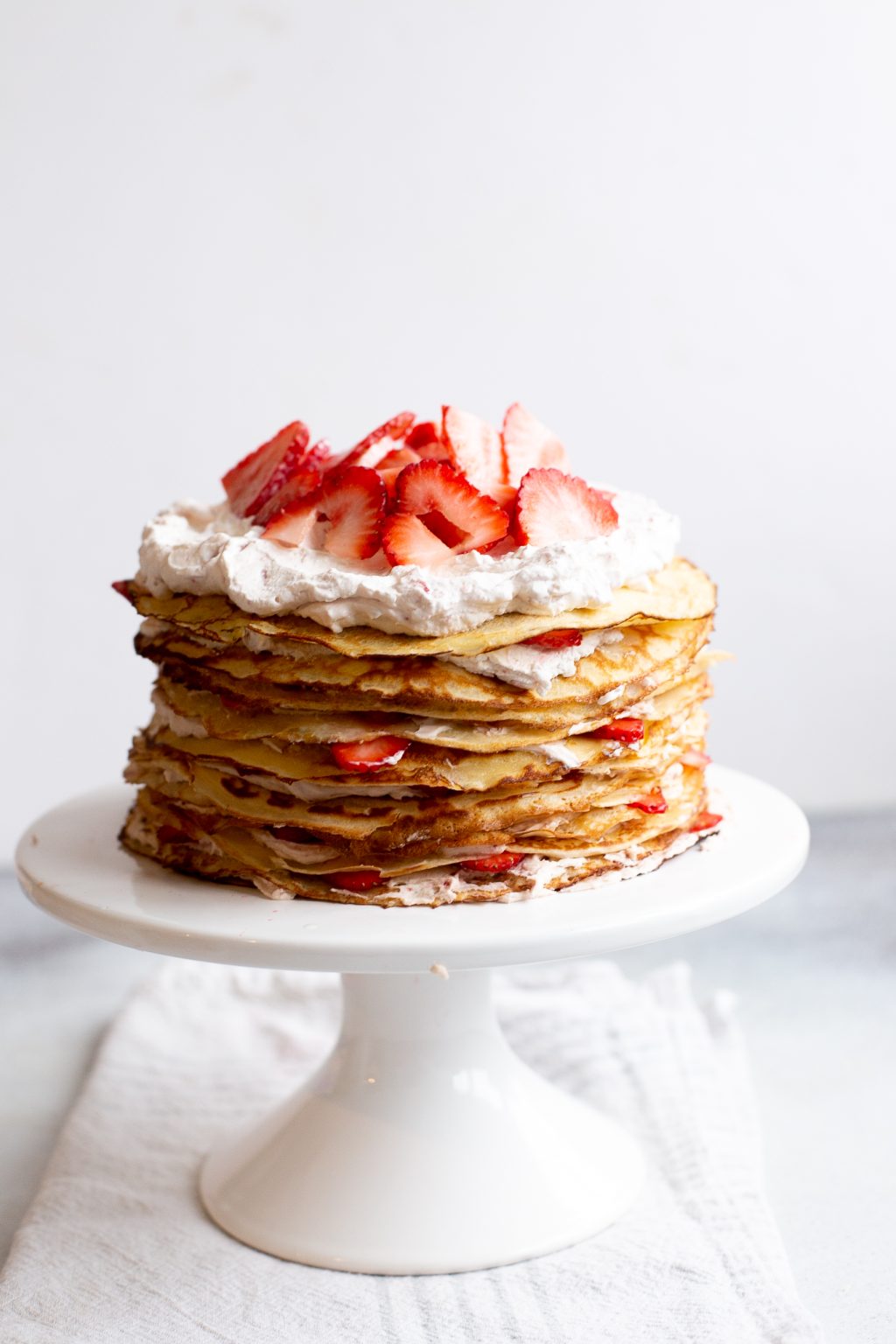 Strawberry Crepe Cake - The Baker Chick