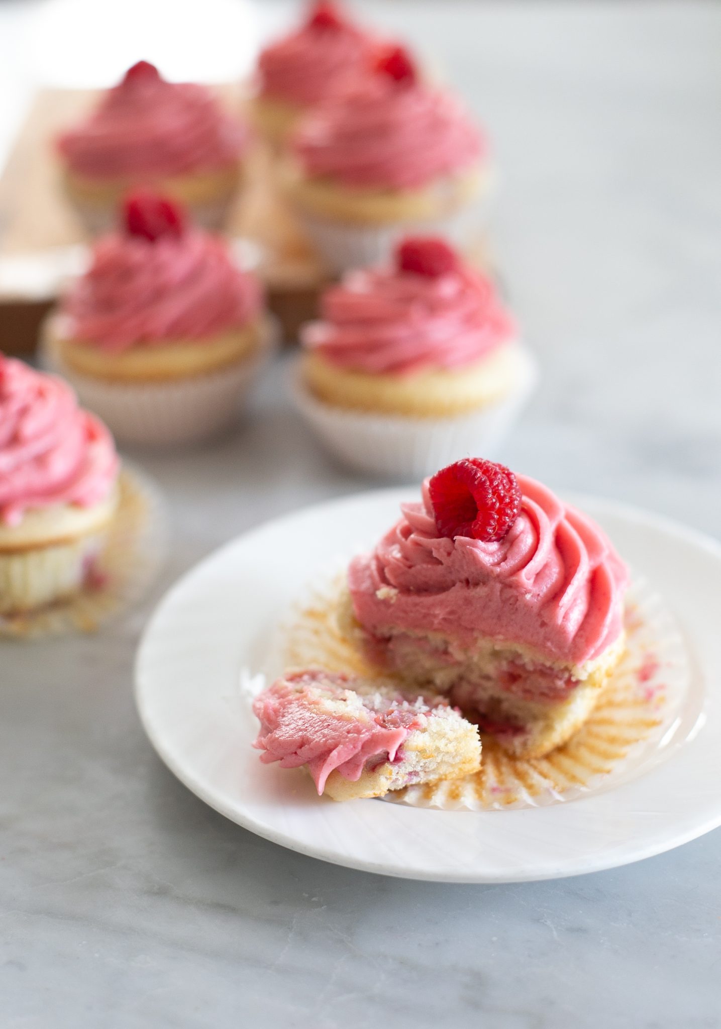 Raspberry Cupcakes - The Baker Chick