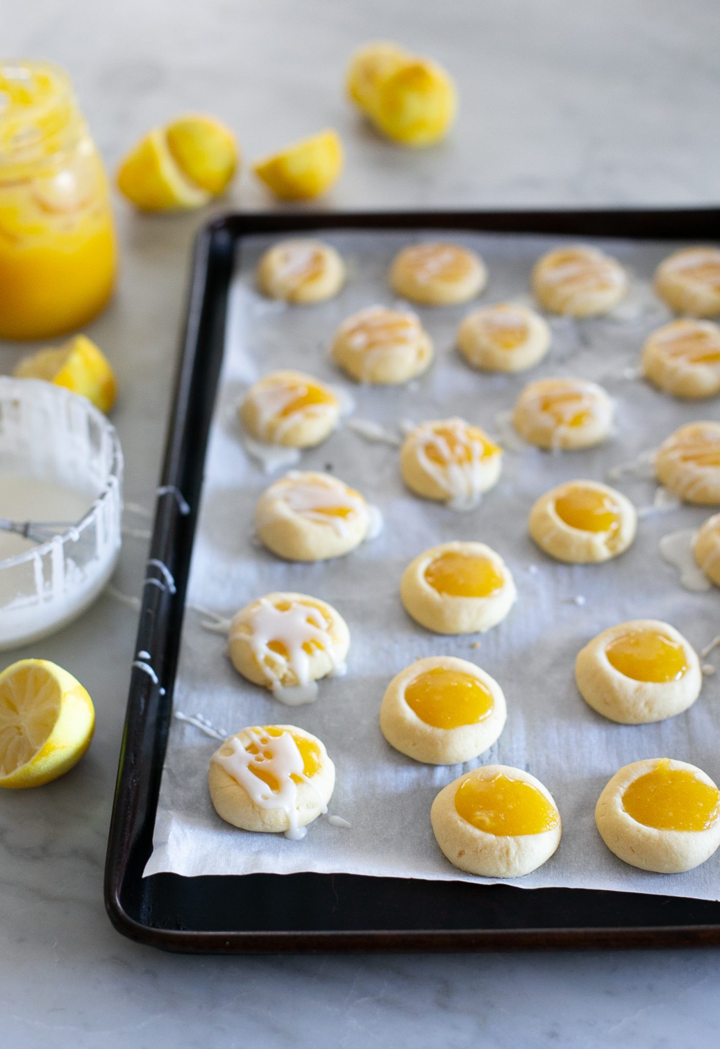 Lemon Curd Cookies - The Baker Chick