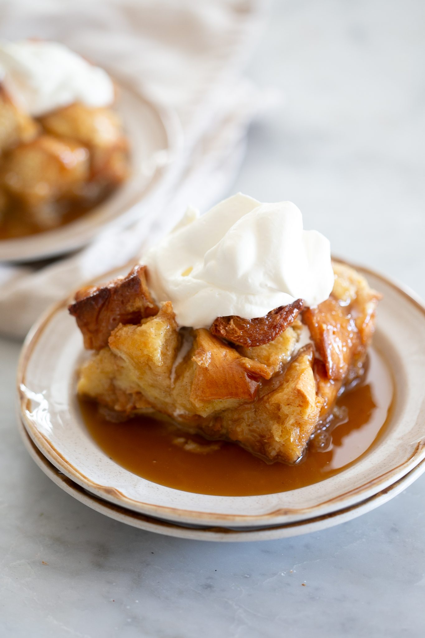 Bread Pudding with Rum Sauce - The Baker Chick