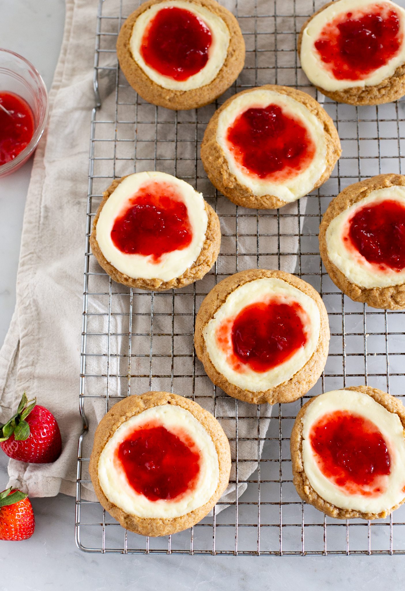 Strawberry Cheesecake Cookies - The Baker Chick