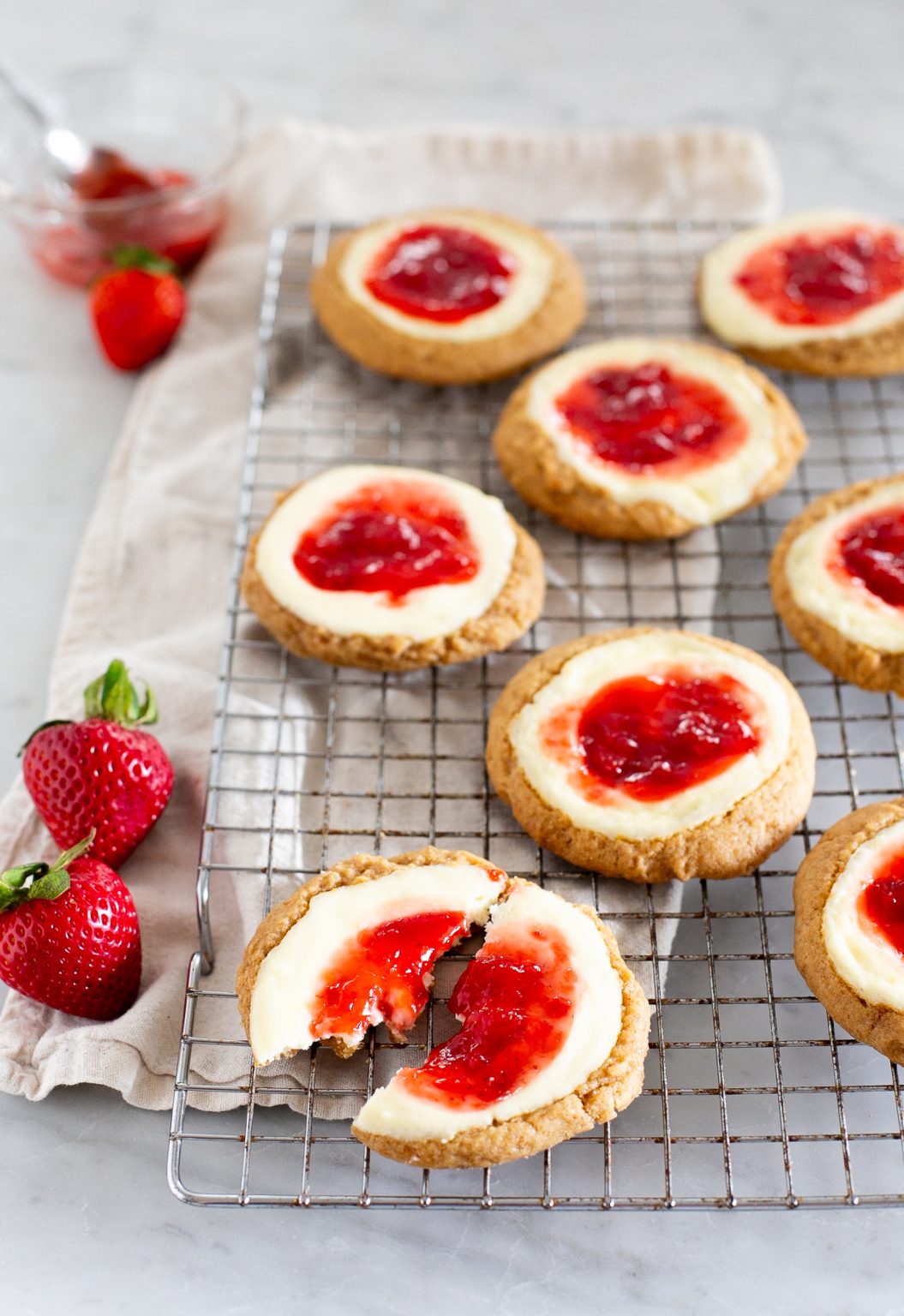 Strawberry Cheesecake Cookies - The Baker Chick